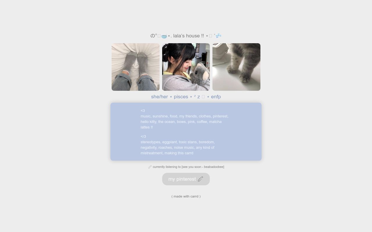 lala’s carrd